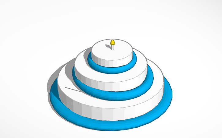 3D design Birthday Cake - Tinkercad