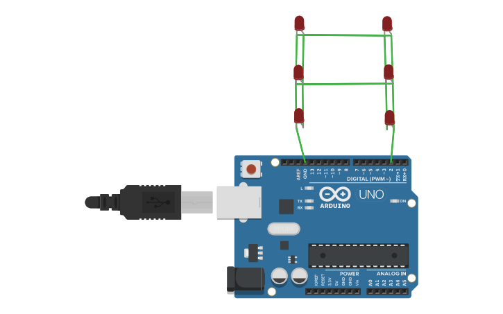 Circuit design LED FLASHER - Tinkercad