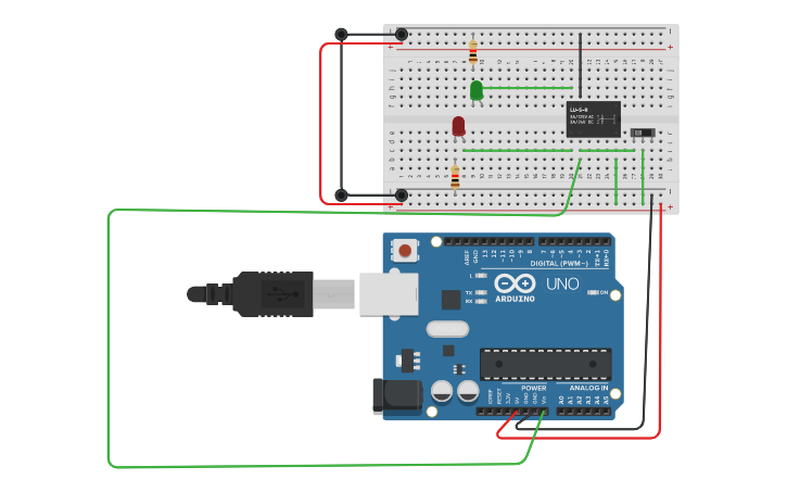 Circuit design relay module - Tinkercad