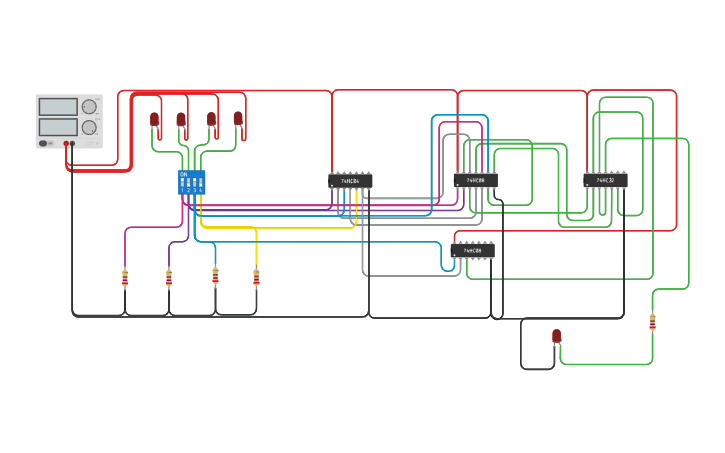 Circuit design CIRCUITO DE MAPA DE KARNAUGH 2 - Tinkercad