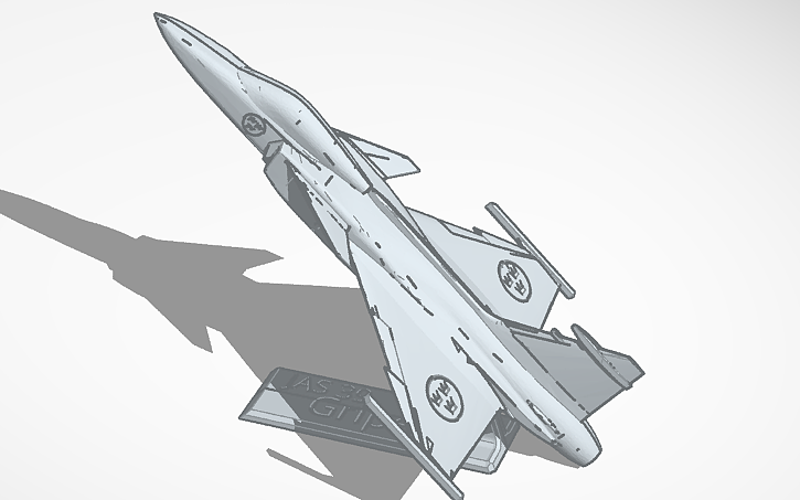 3D design Jas 39 gripen fighter plane - Tinkercad