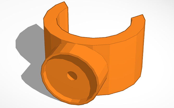 3D design Flashlight mount - Tinkercad
