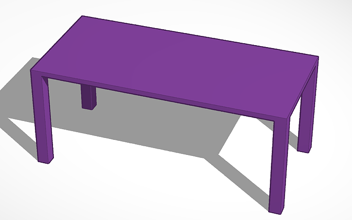 3D design Furniture - Table - Tinkercad