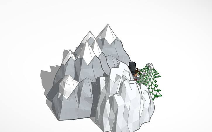 3D design mountain - Tinkercad