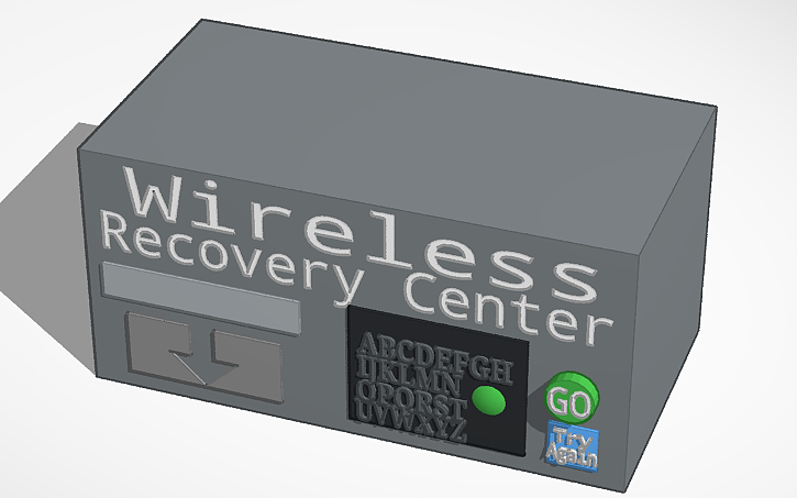 3D design Wireless Recovery center (TPOT) - Tinkercad