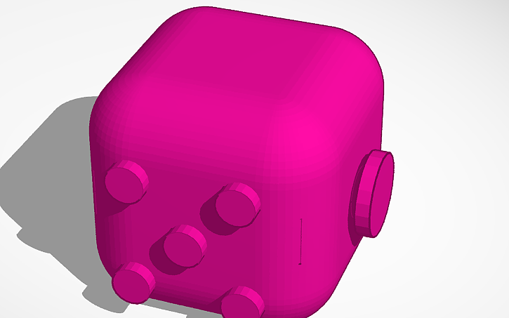 3D design Fidget Cube - Tinkercad