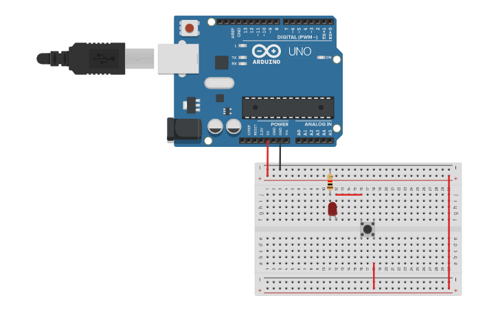 Circuit design Arduino Switch - Tinkercad