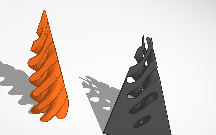 3D design impossible passthrough pyramid - Tinkercad
