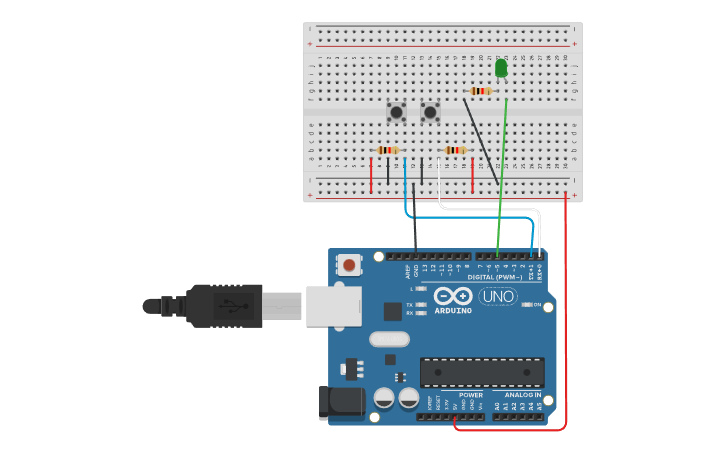 Circuit design LAB_BUTTONS - Tinkercad