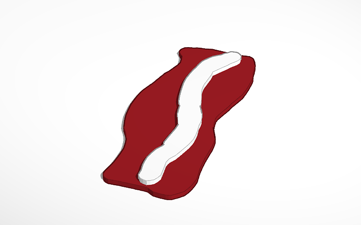 3D design bacon - Tinkercad