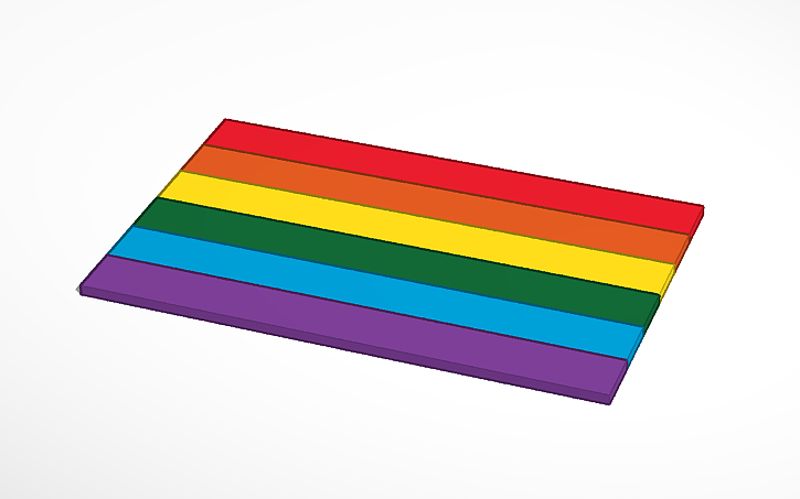 3D design LGBT Flag - Tinkercad