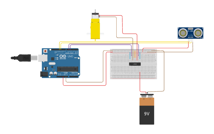 Circuit design Hobby Gearmotor Grimes - Tinkercad