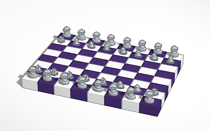3D design chess set - Tinkercad