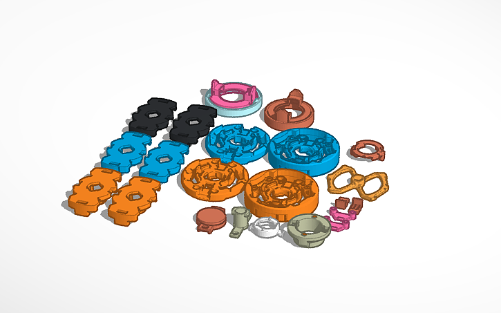 3D design Beyblade Burst GT Template - Tinkercad