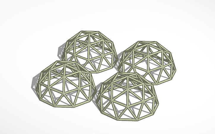 3D design GEODESIC DOME (4 unidades) - Tinkercad