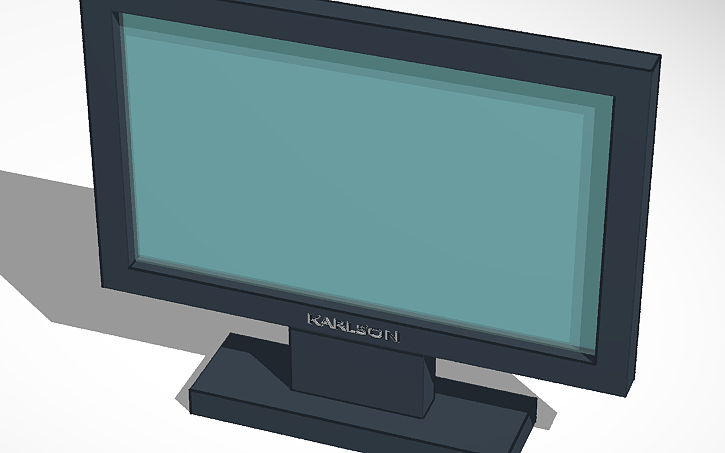 3D design Modern computer screen (Karlson) - Tinkercad