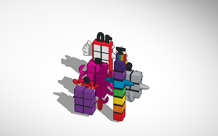 3D design Number blocks 6 to 10 - Tinkercad