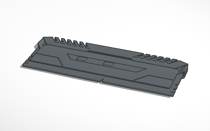3D design Corsair Vengeance Pro RGB ddr4 ram stand-in - Tinkercad