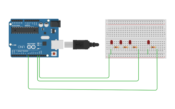 Circuit design Series connection - Tinkercad