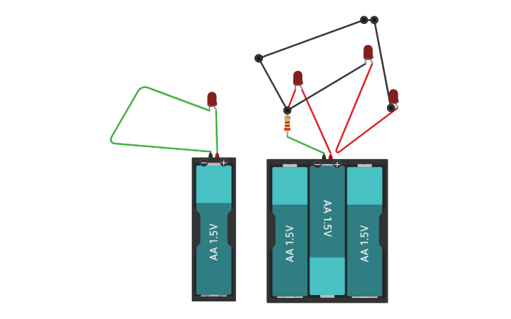 Circuit design წრედი ლედ ნათურით - Tinkercad