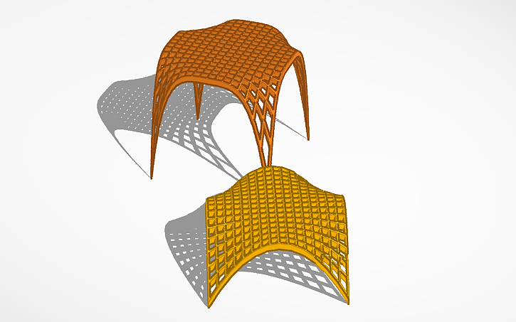 3D design Tables using Surface and Grid of Square Columns - Tinkercad