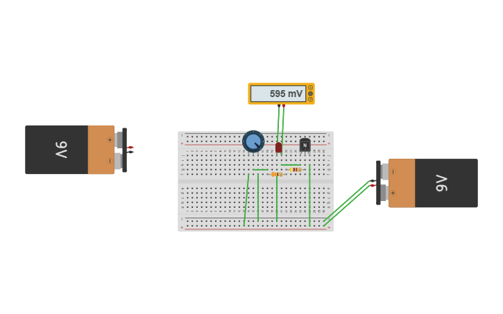 Circuit design NPN Transistor - Tinkercad