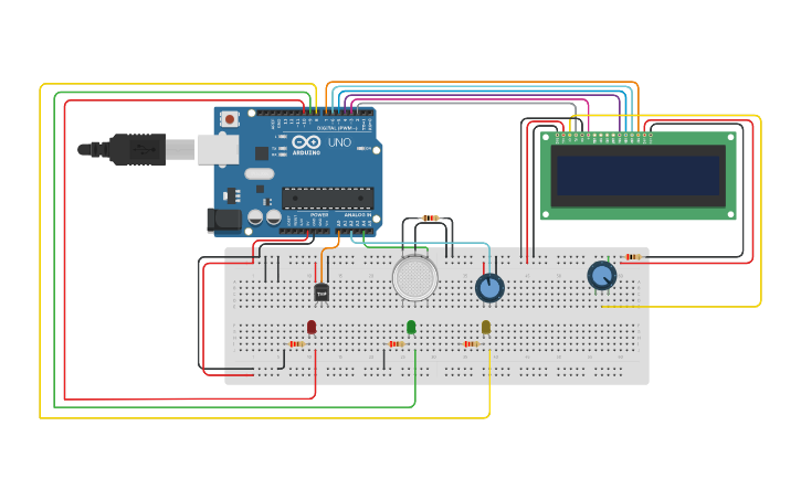 Circuit design Patient Monitoring - Tinkercad