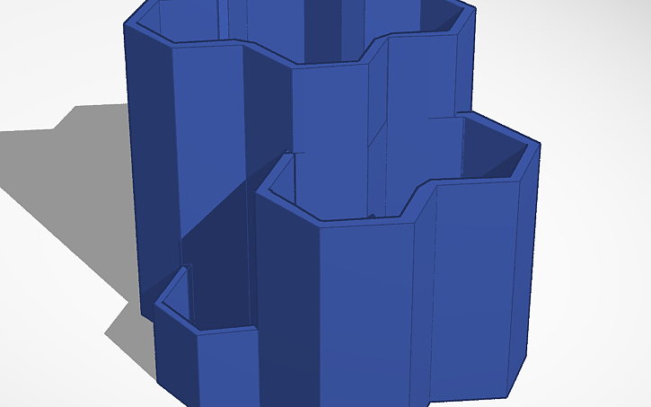 3D design Stylish pen holder - Tinkercad
