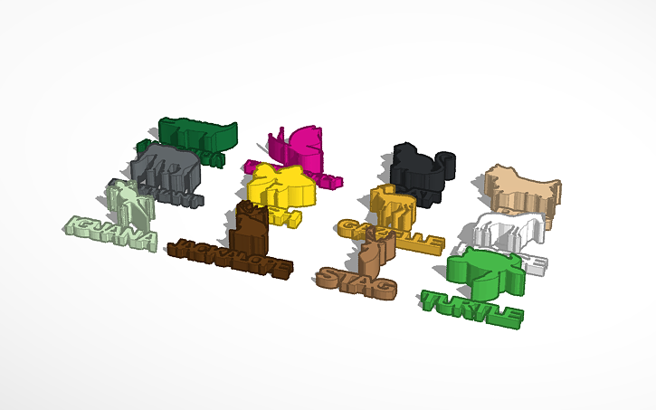 3D design Animals - Tinkercad