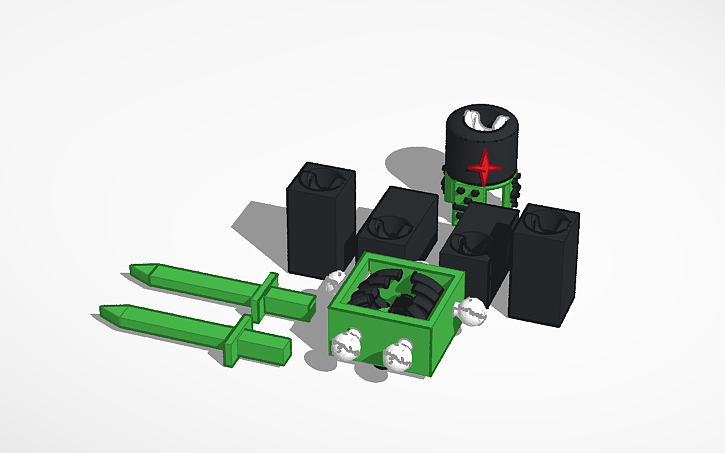 3D design 1x1x1x1 action figure - Tinkercad