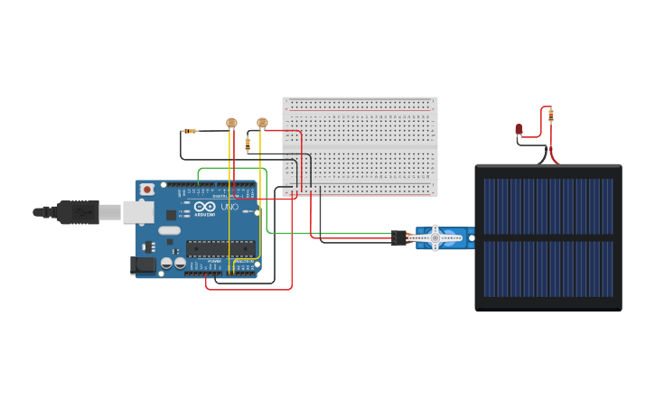 Circuit design Circuit Diagram Of Solar Tracking System - Tinkercad