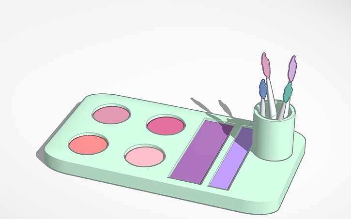 3D design Makeup Palette - Tinkercad