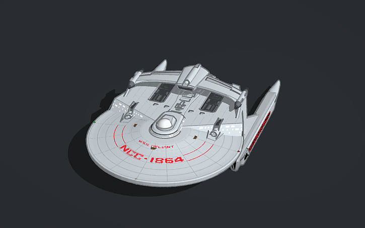 3D design USS Reliant NCC-1864 / Miranda Class - Tinkercad