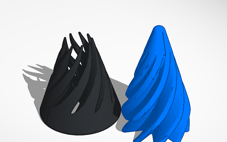 3D design Spiral cone fidget - Tinkercad