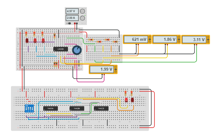 Circuit Design Zerman Flash 2 Bit Tinkercad