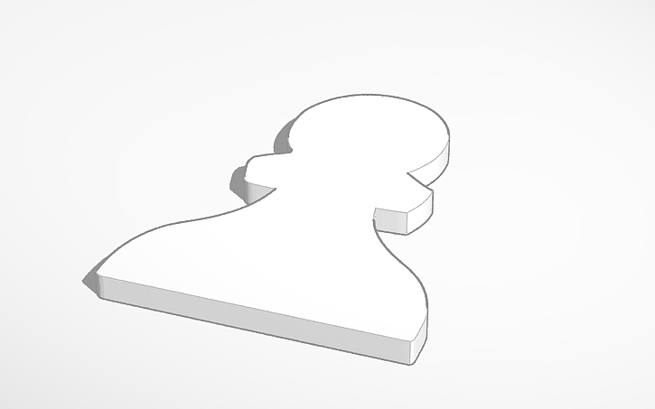 3D design Chess Piece Pawn Token - Tinkercad