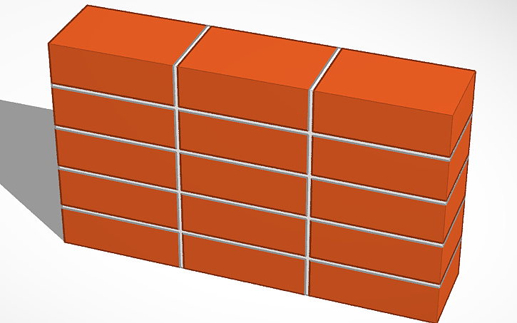 3D design brick wall - Tinkercad