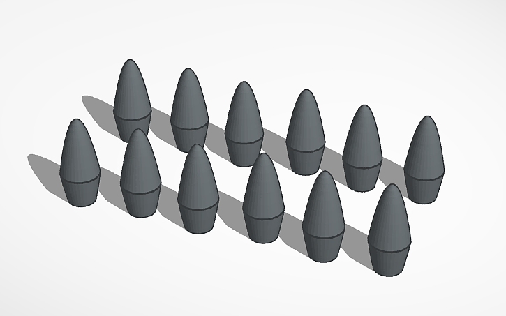 3D design 45 bullets - Tinkercad