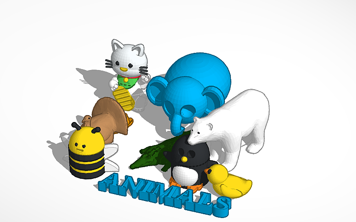 3D design animals - Tinkercad