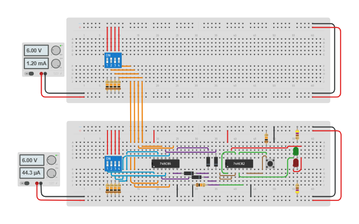 Circuit design Aguilar_Activity 5: Digital Combination Lock - Tinkercad
