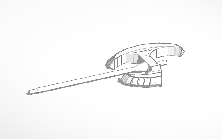 3D design Axe of Nightmare Oblivion - Tinkercad