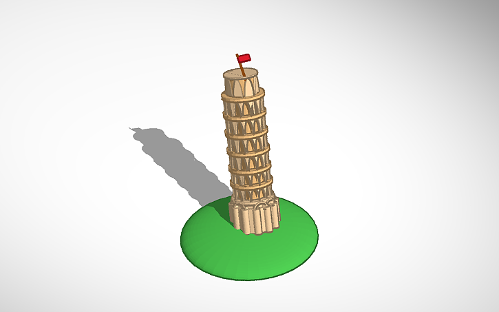 3D design Leaning Tower of Pisa - Tinkercad