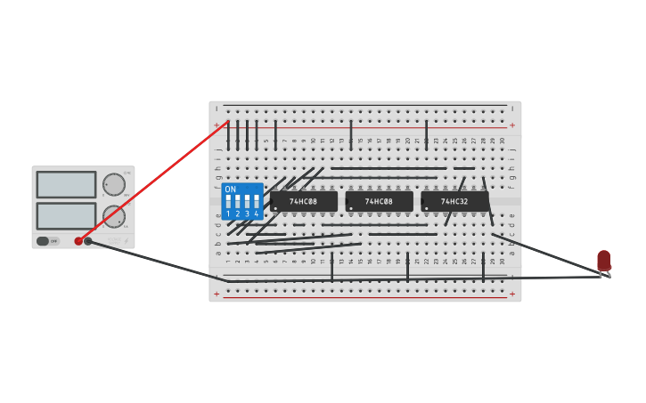 Circuit design Voting Machine - Tinkercad
