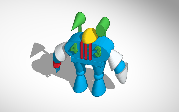 3D design building mech - Tinkercad