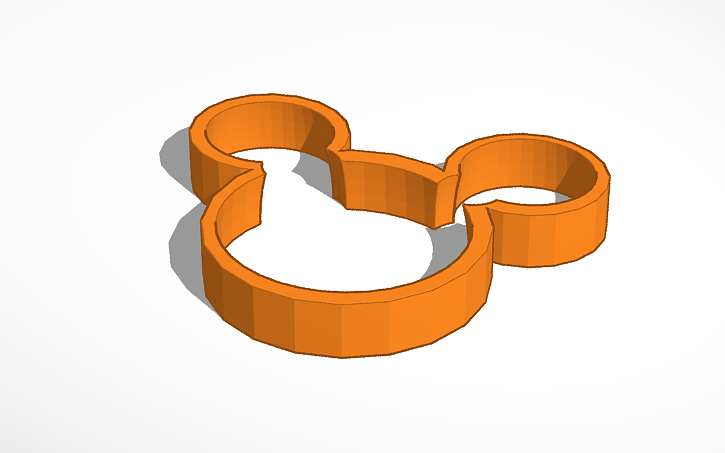 3D design Copy of mickey mouse cookie cuter - Tinkercad