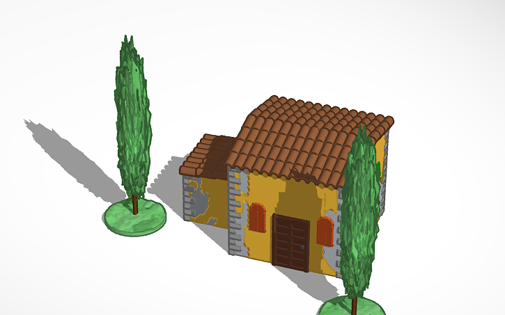 3D design Italian Country House - Tinkercad