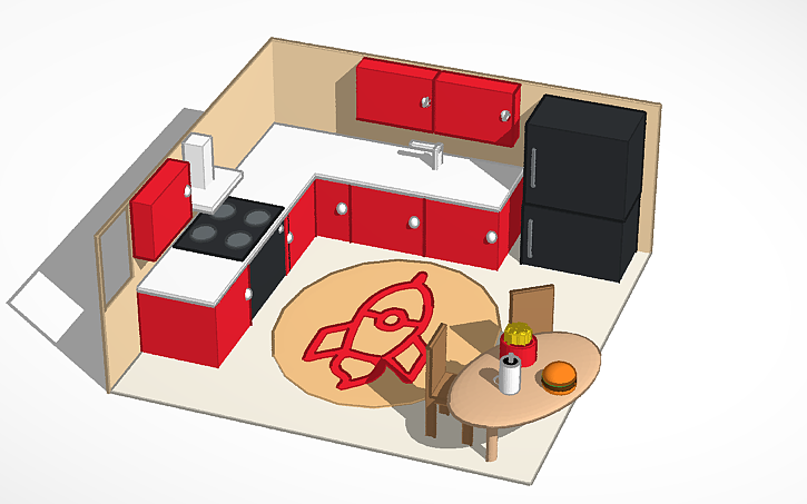 3D design kitchen - Tinkercad