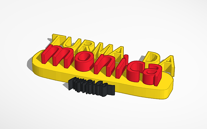 3D design Turma Da monica logo - Tinkercad