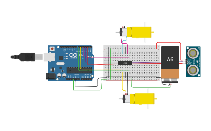 Circuit design AUTOMOVIL - Tinkercad