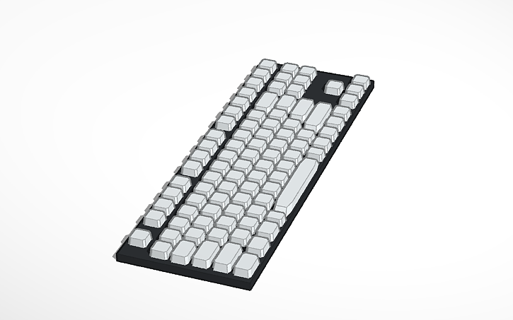 3D design keyboard - Tinkercad